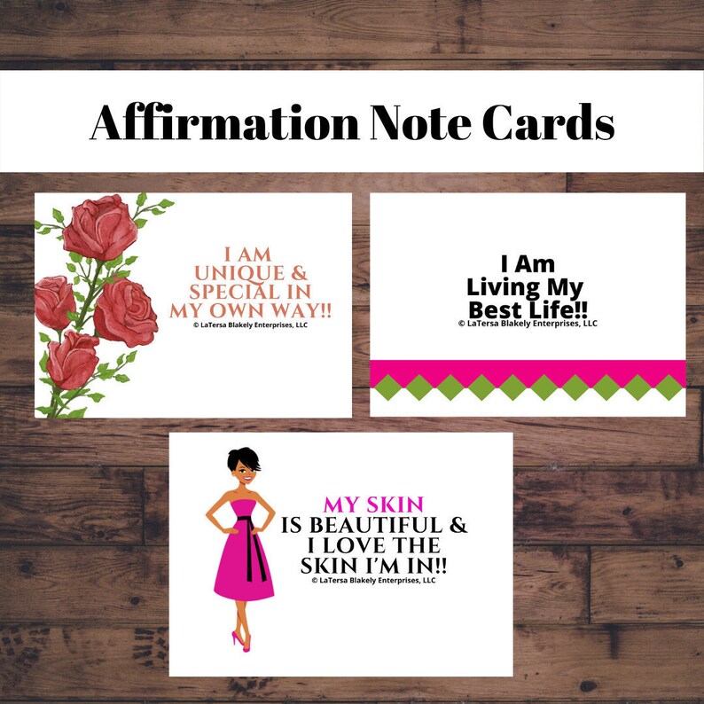 30 Affirmation Note Cards | Immediate Download | Vision Board ...