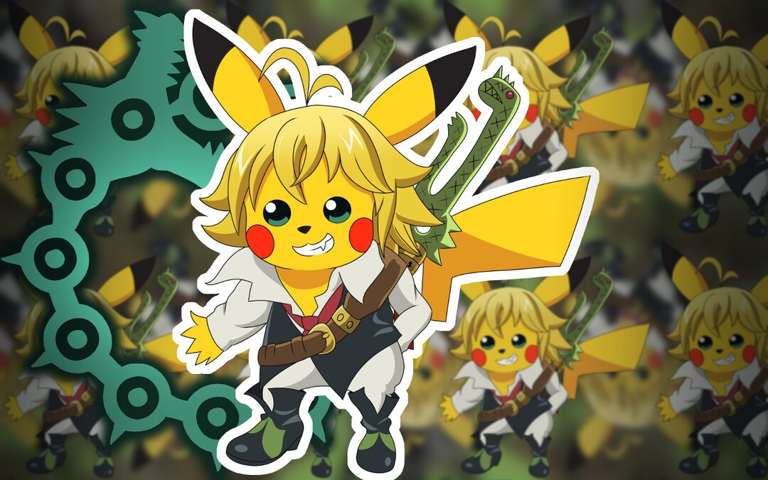 Meliodas Pikachu Sticker - Etsy