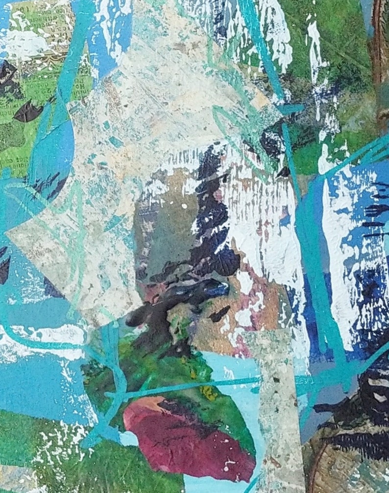 Compartment of Secret Recognition 11x13 with mat Mixed Media Collage ...