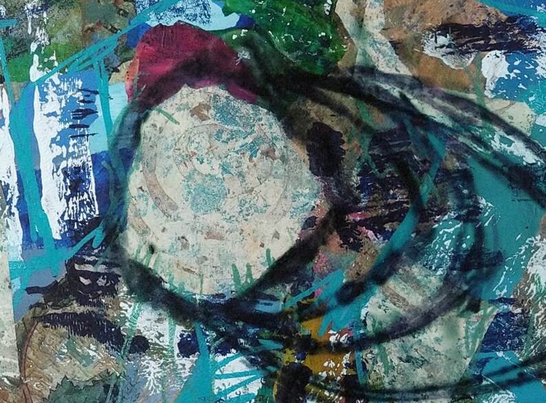 Compartment of Secret Recognition 11x13 with mat Mixed Media Collage ...