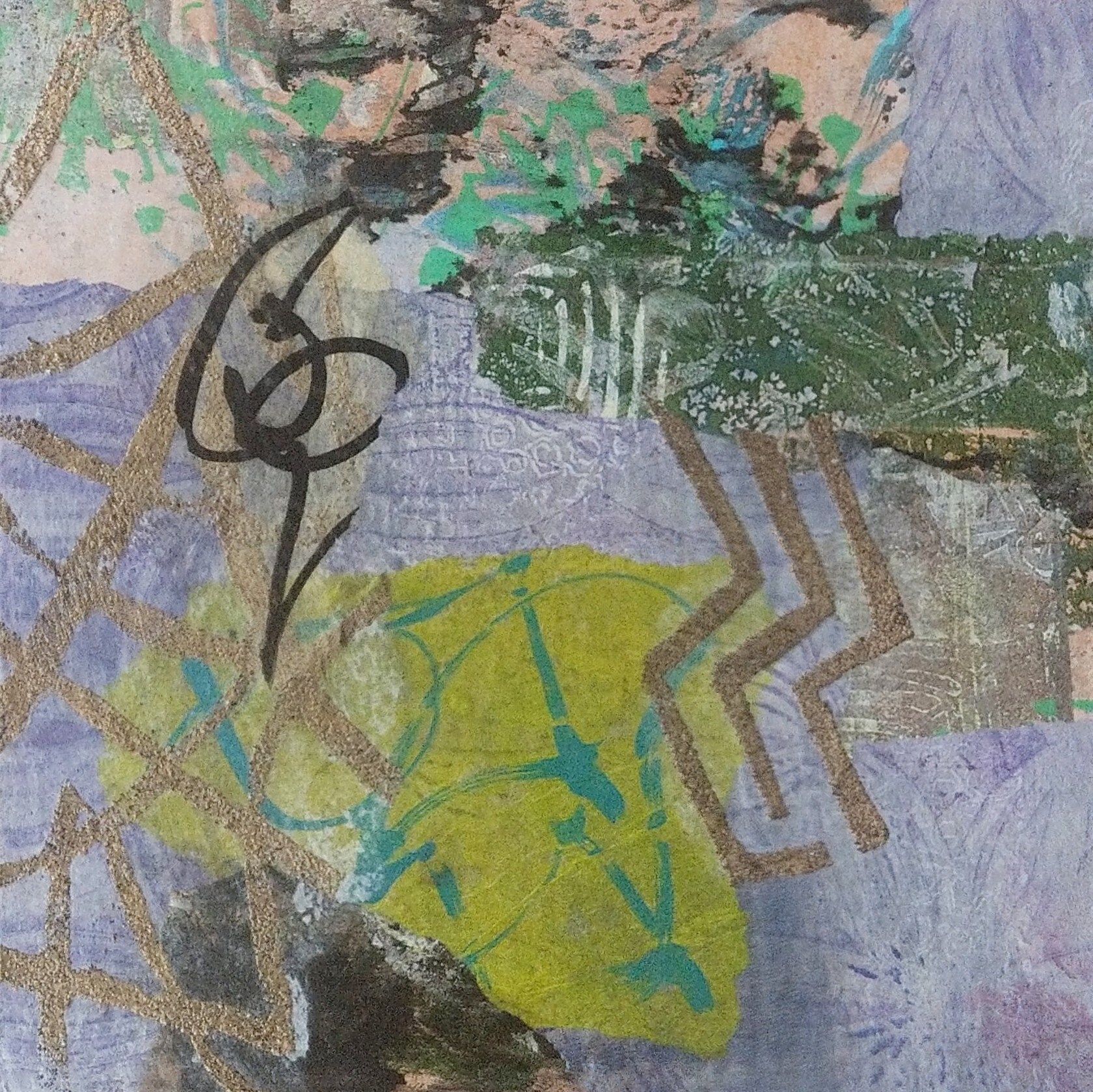 Paper Mixed Media And Collage Art And Collectibles Original 9x9 Mixed Media