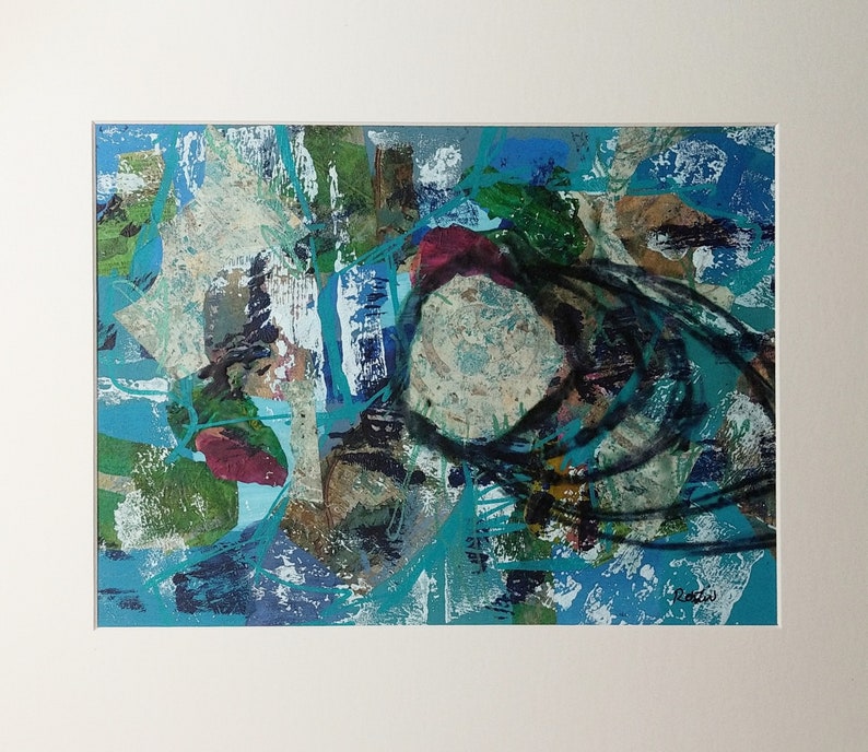 Compartment of Secret Recognition 11x13 with mat Mixed Media Collage ...