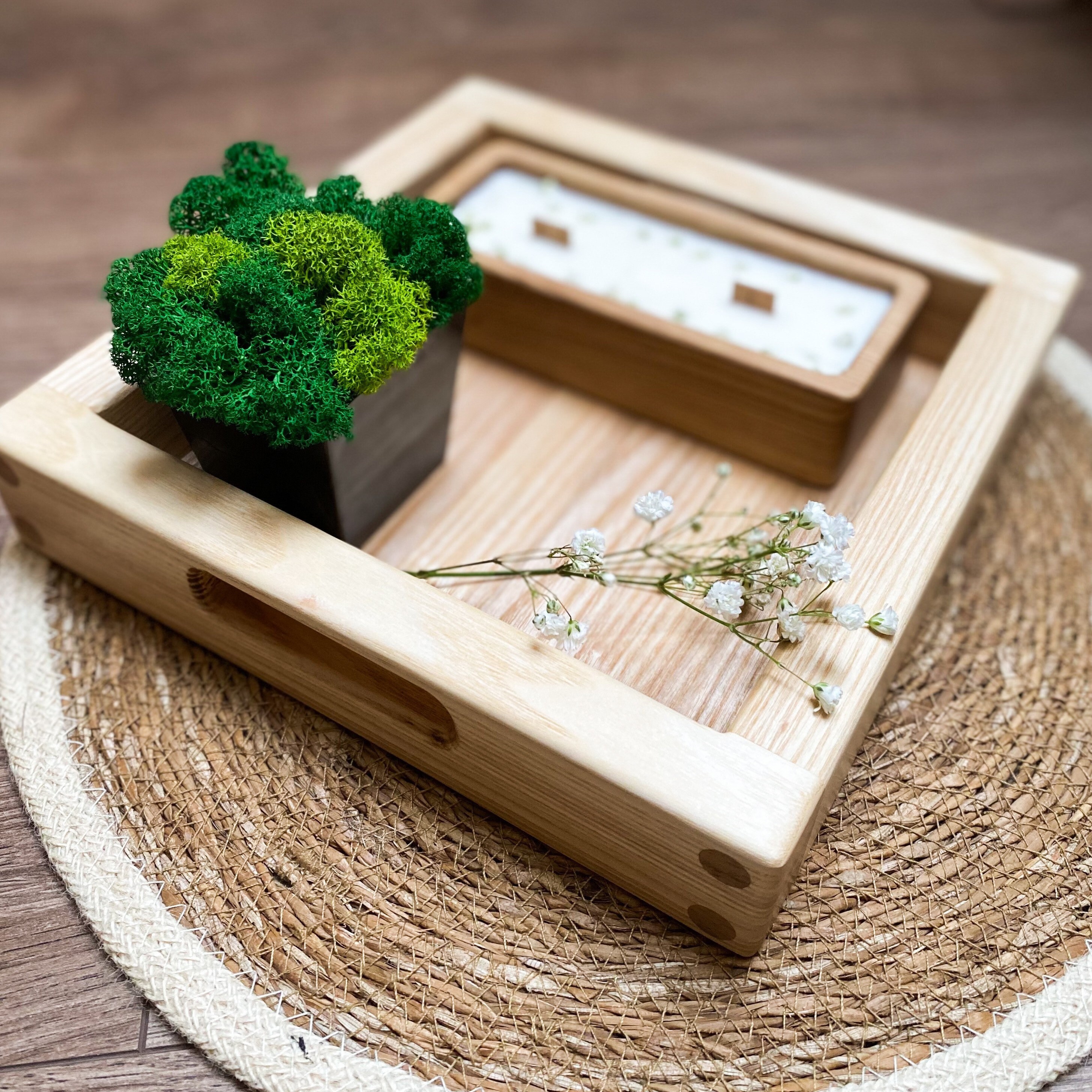 Wooden Tray | Rustic Tray for TV Remotes | Tray for Household Items ...