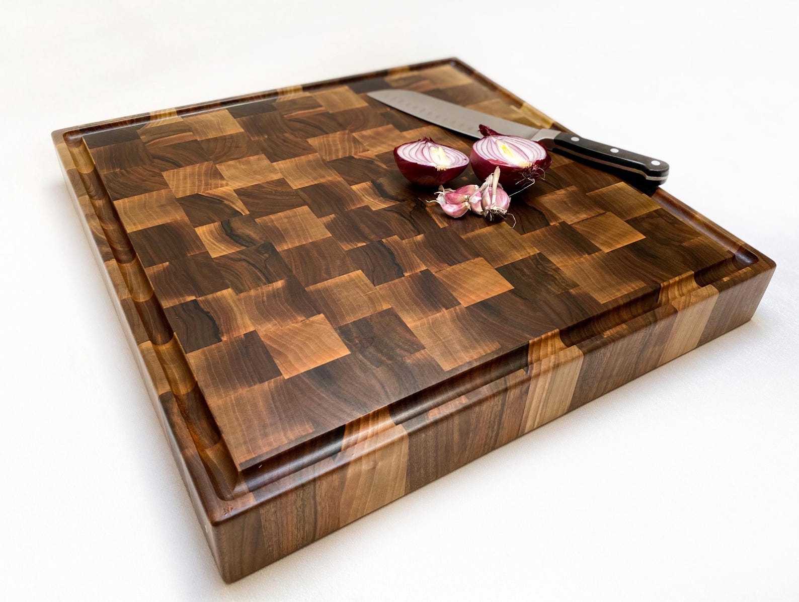 Cutting Board | Thick End Board | Thick Walnut Board | End Grain Board ...