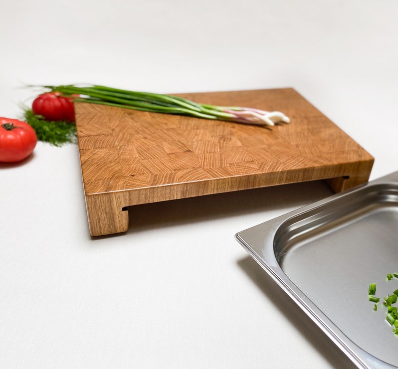 End Grain Board Butcher Block Board End Cutting Board With - Etsy