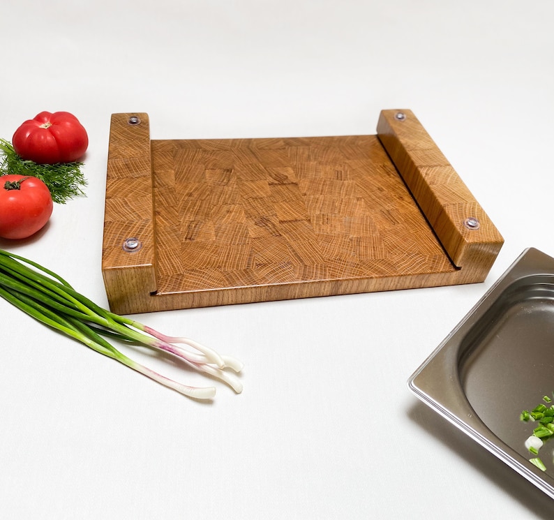 End Grain Board Butcher Block Board End Cutting Board With - Etsy