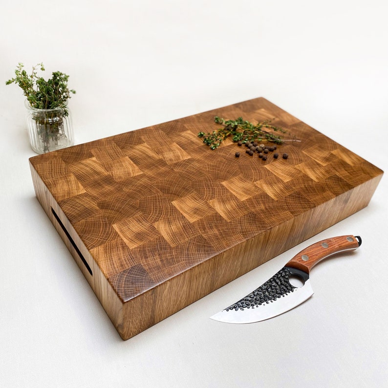 Thick End Board | Oak End Cutting Board | End Grain Board | Butcher ...