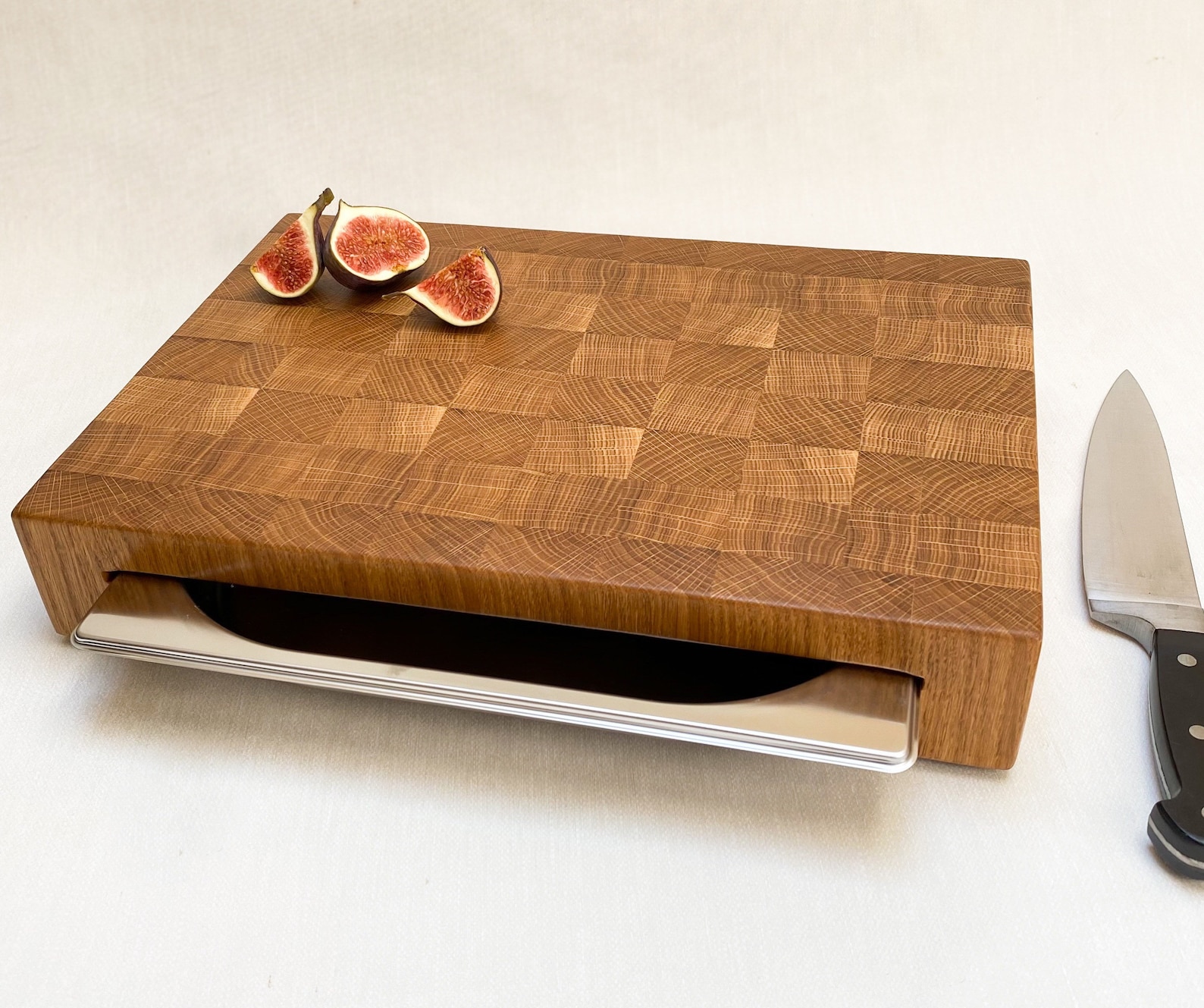 End Board With Container | Board With Gastronorm Containers | End Grain ...