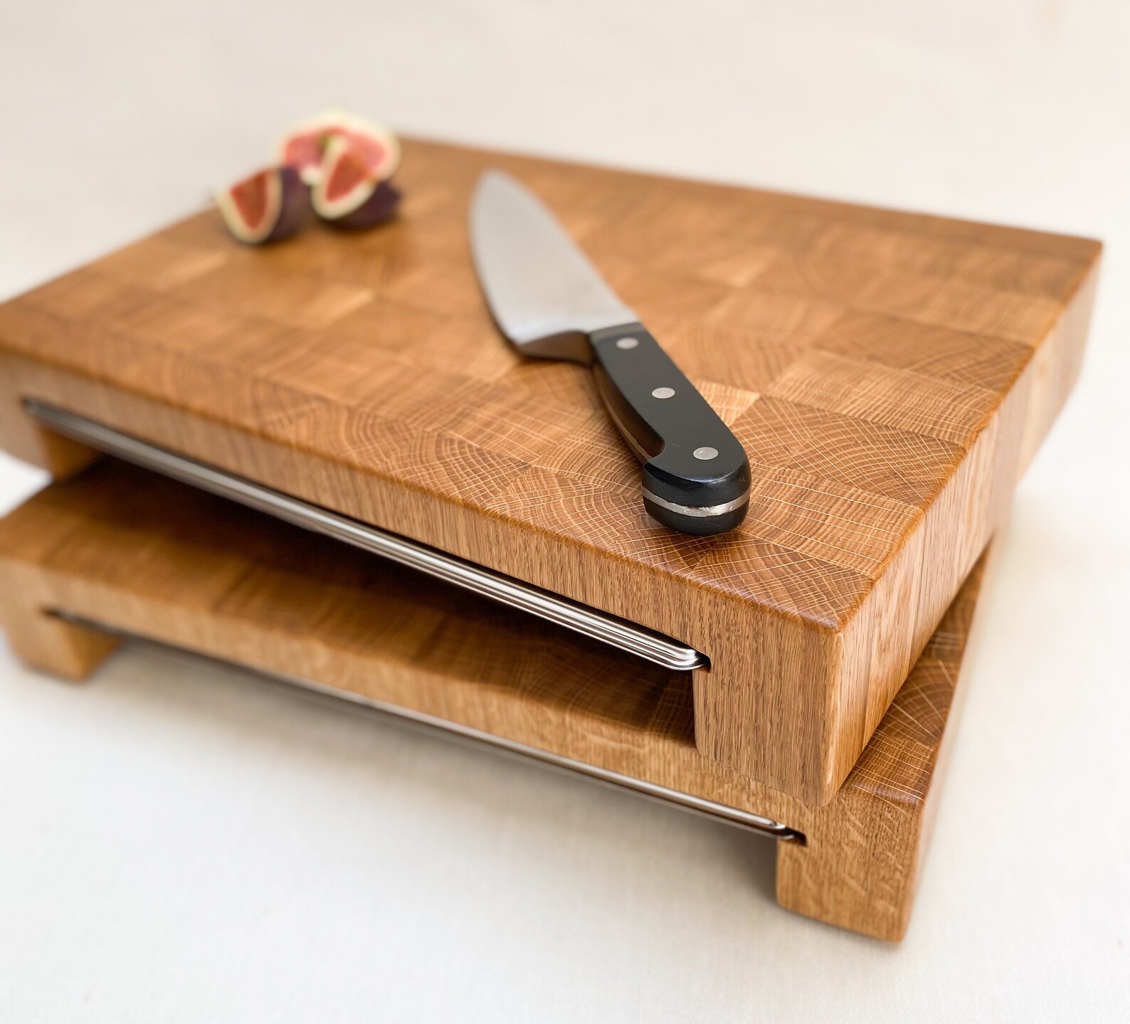 End Board With Container | Board With Gastronorm Containers | End Grain ...