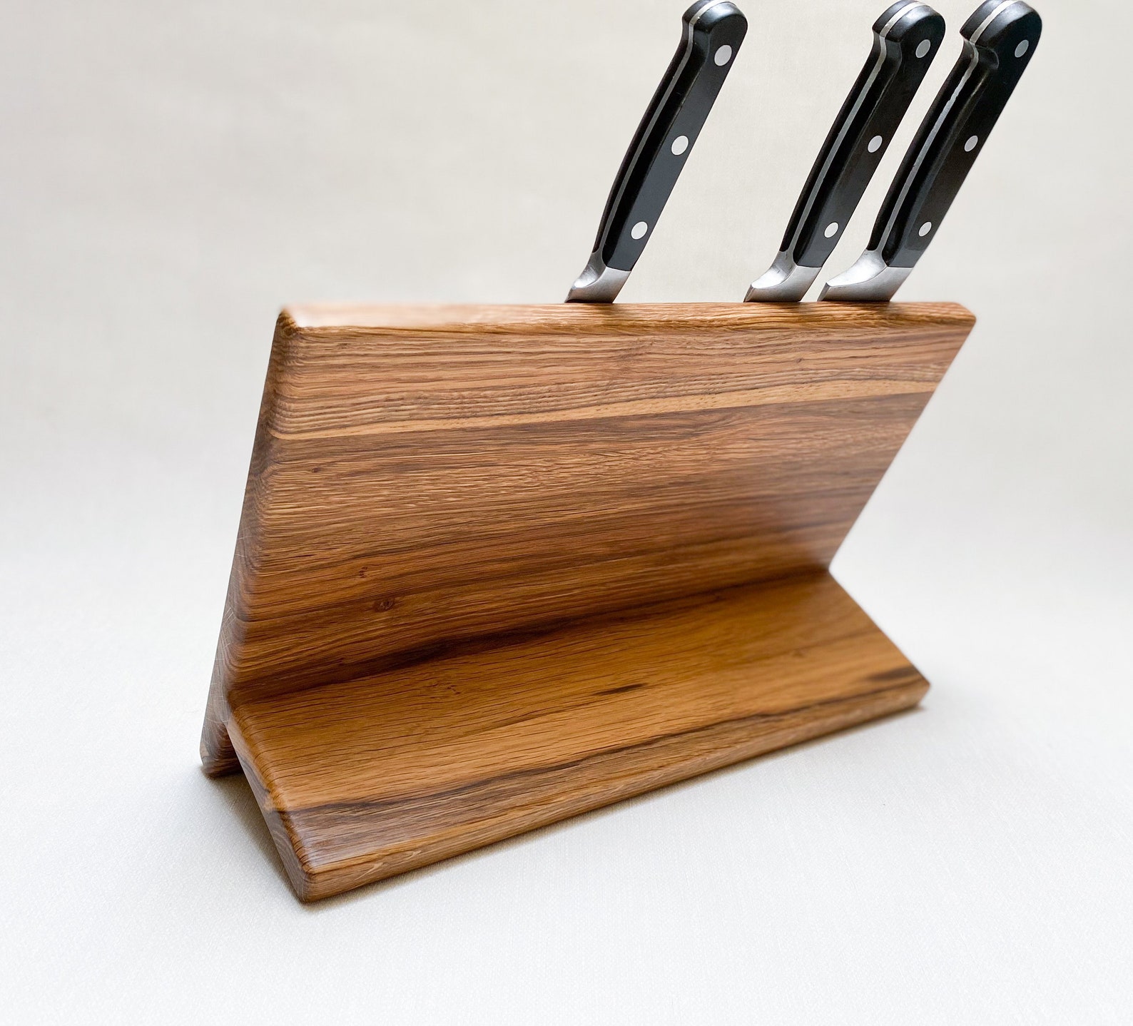 Magnetic Knife Display for Chef Knives | Wooden Knife Stand | Magnetic ...