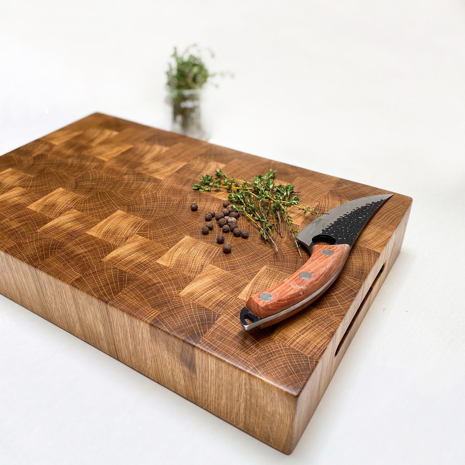 Thick End Board | Oak End Cutting Board | End Grain Board | Butcher ...
