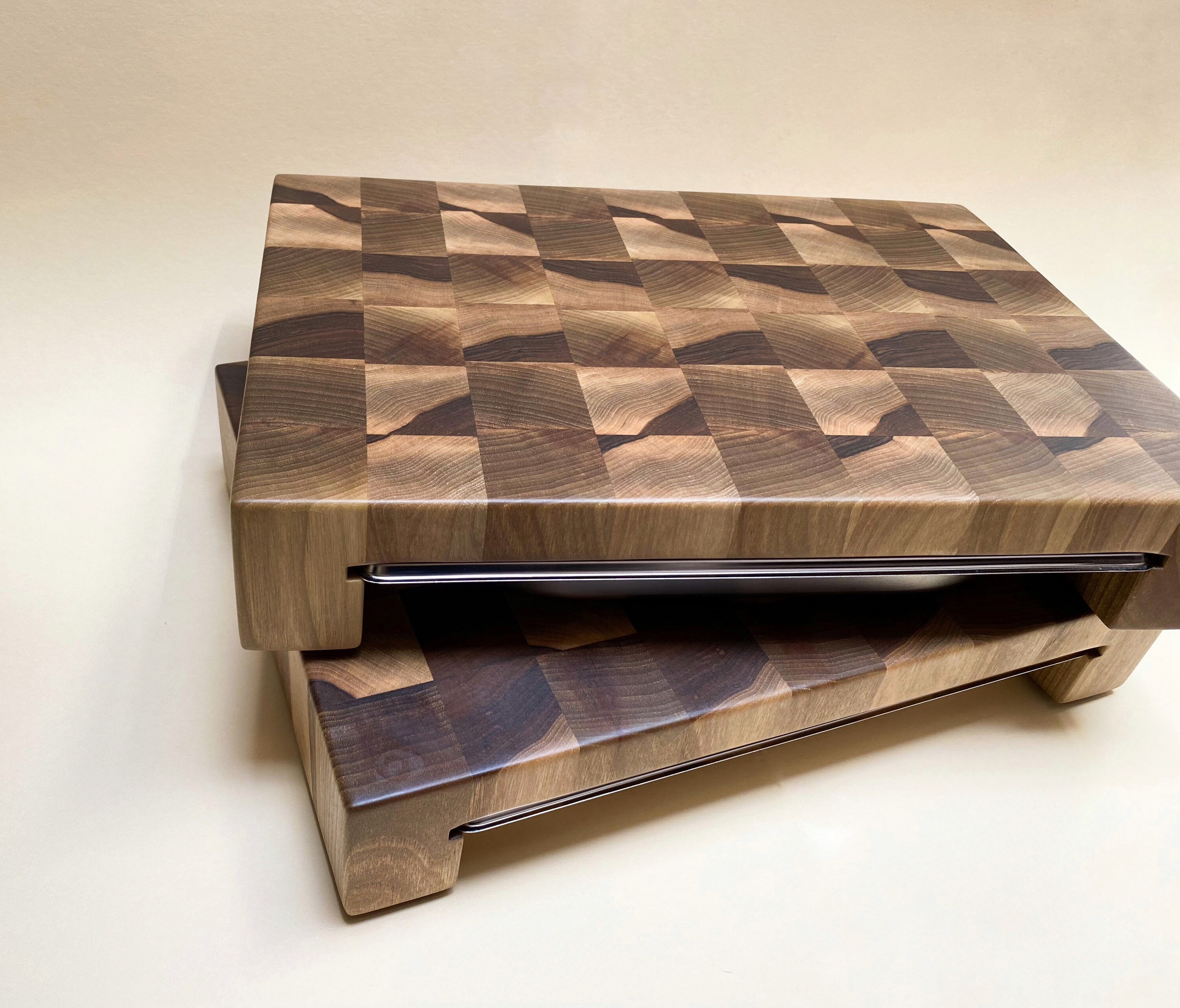 Board With Gastronorm Containers | End Grain Board | Butcher Block ...