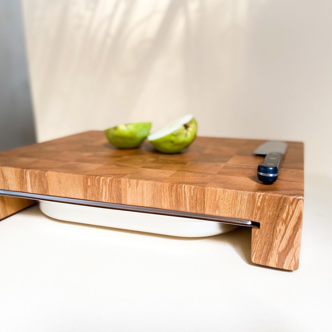 End Grain Board Butcher Block Board End Cutting Board With - Etsy