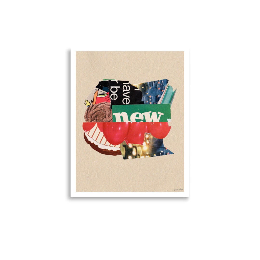 Collage Art Print, Collage Art, Contemporary Art Print, Design Print ...