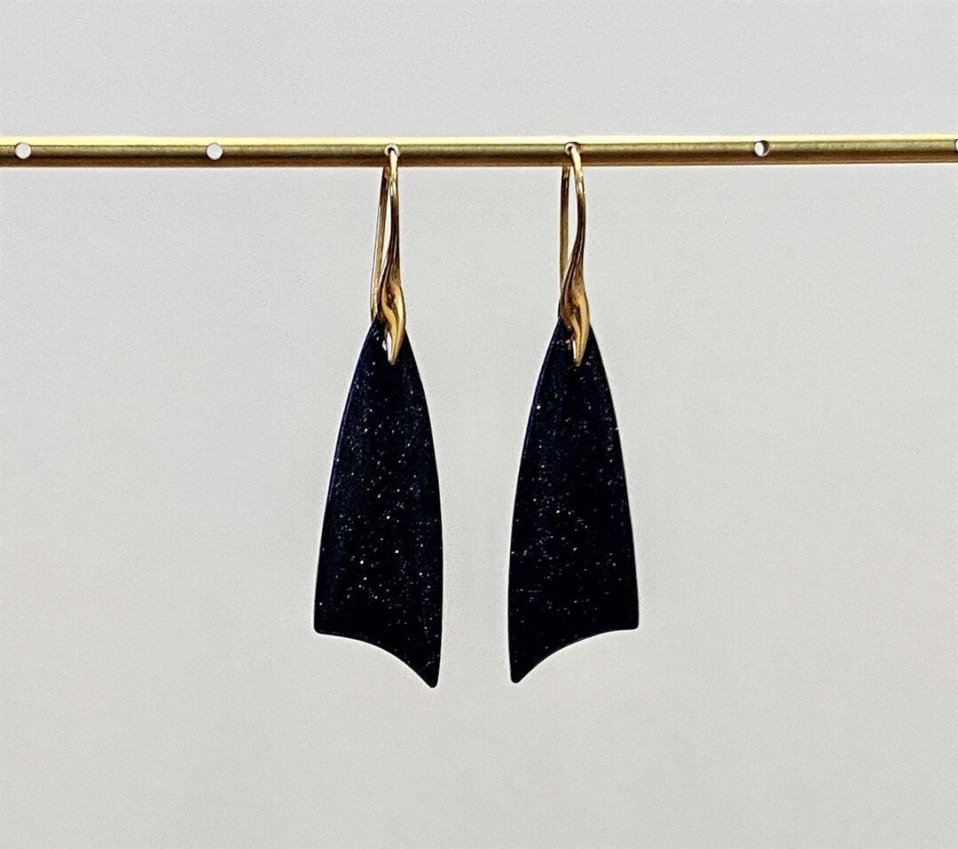 Sparkling Blue Sand Sun Sitara Earrings ** Choose Your Earwires ** - Etsy