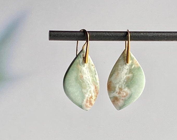 Green Lace Agate Earrings ** Choose Your Earwires ** - Etsy