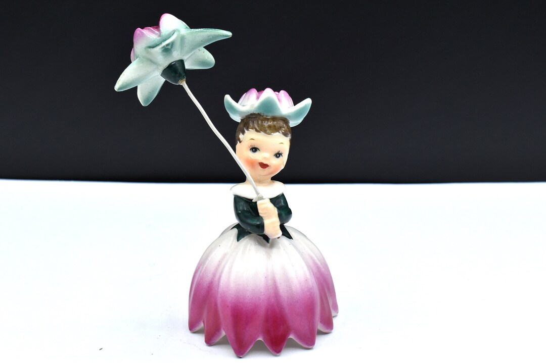 Vintage Napco Flower Girl of the Month / miss Water Lily/ Original ...