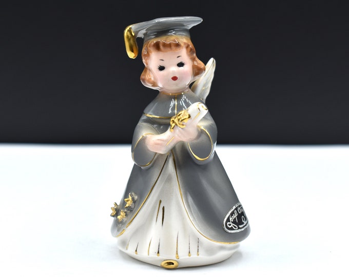 Vintage Josef Originals Graduation Angel Girl Figurine / Grey Cap and ...