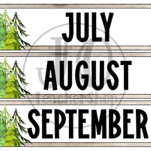 Printable Classroom Calendar, Woodland Theme Classroom Wall Calendar ...