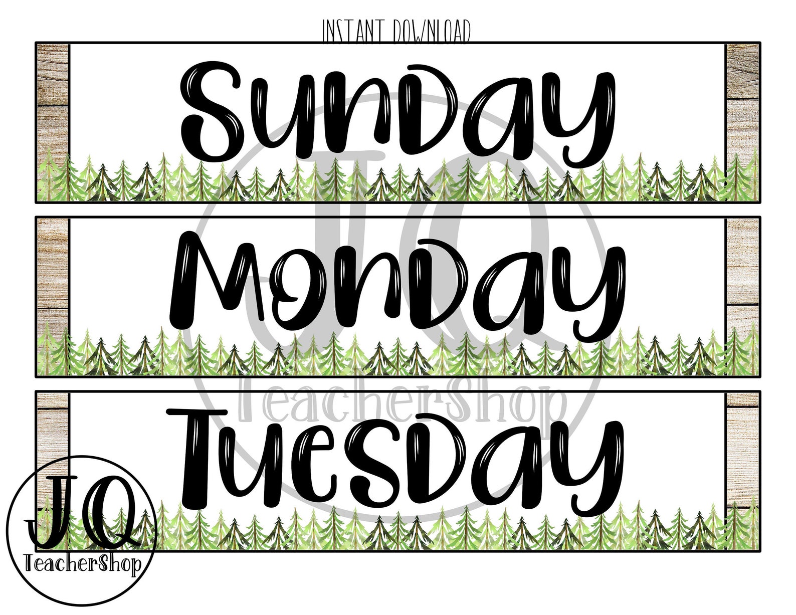 Printable Classroom Calendar Woodland Theme Classroom Wall | Etsy