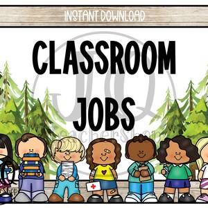 Printable Woodland Theme Classroom Decor, Classroom Jobs, Forest Theme ...