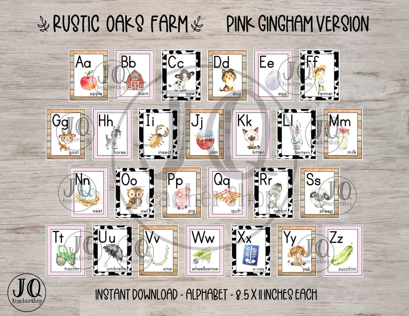 Printable Farm Theme Alphabet, Classroom Decor, Farm Theme Classroom ...