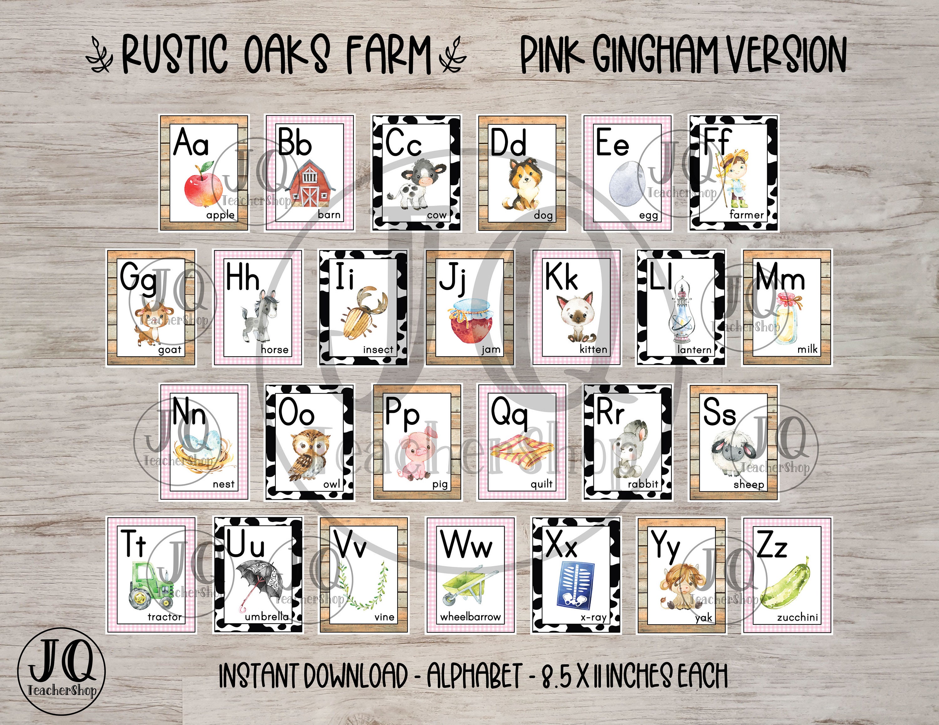 Printable Farm Theme Alphabet, Classroom Decor, Farm Theme Classroom ...