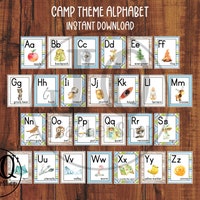 Printable Alphabet Poster, Camping Theme Alphabet, Homeschool ...