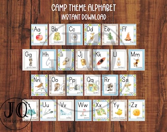 Printable Alphabet Word Wall Classroom Decor Woodland - Etsy