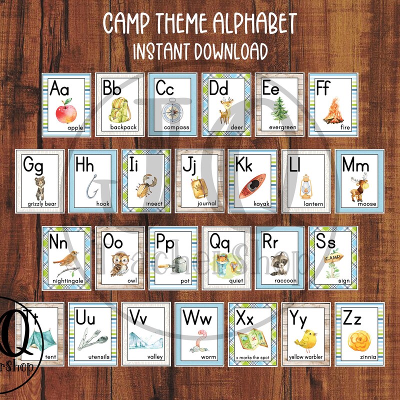 Camping Alphabet - Etsy