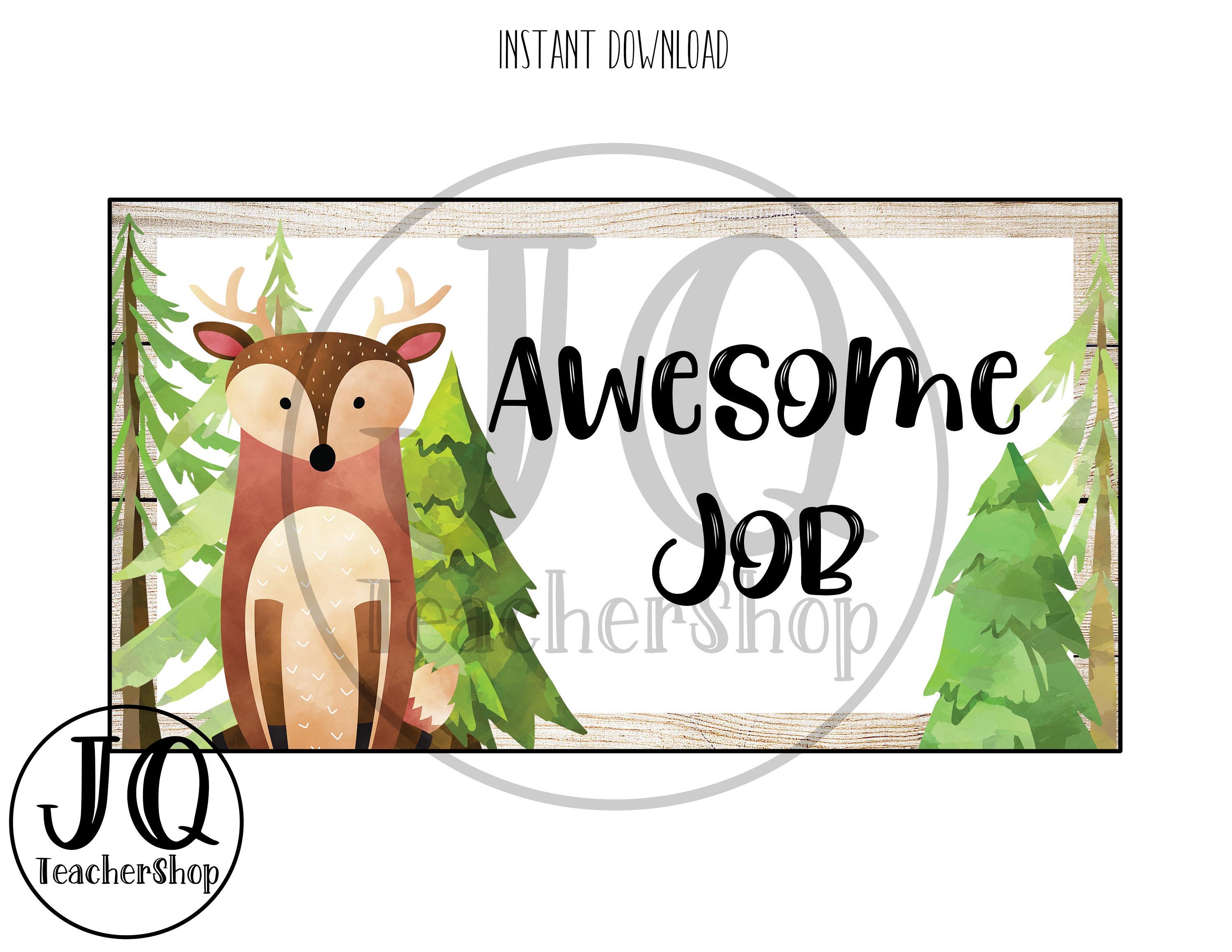 Woodland Theme Behavior Clip Chart, Classroom Decoration (instant ...