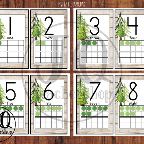 Printable 2d Shape Cards Woodland Theme Classroom Decor - Etsy