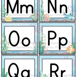 Instant Download, Alphabet Word Wall, Classroom Decor, Ocean Theme ...