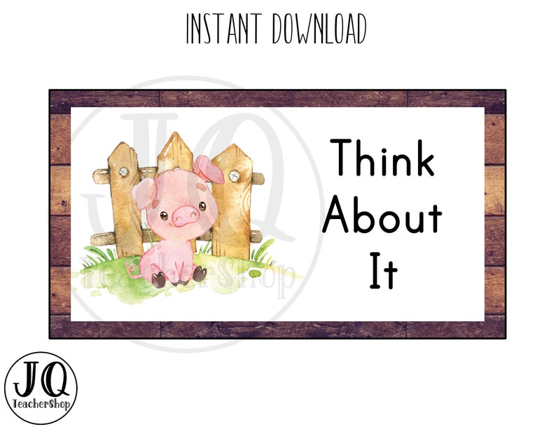 Printable Farm Theme Behavior Chart Classroom Behavior - Etsy