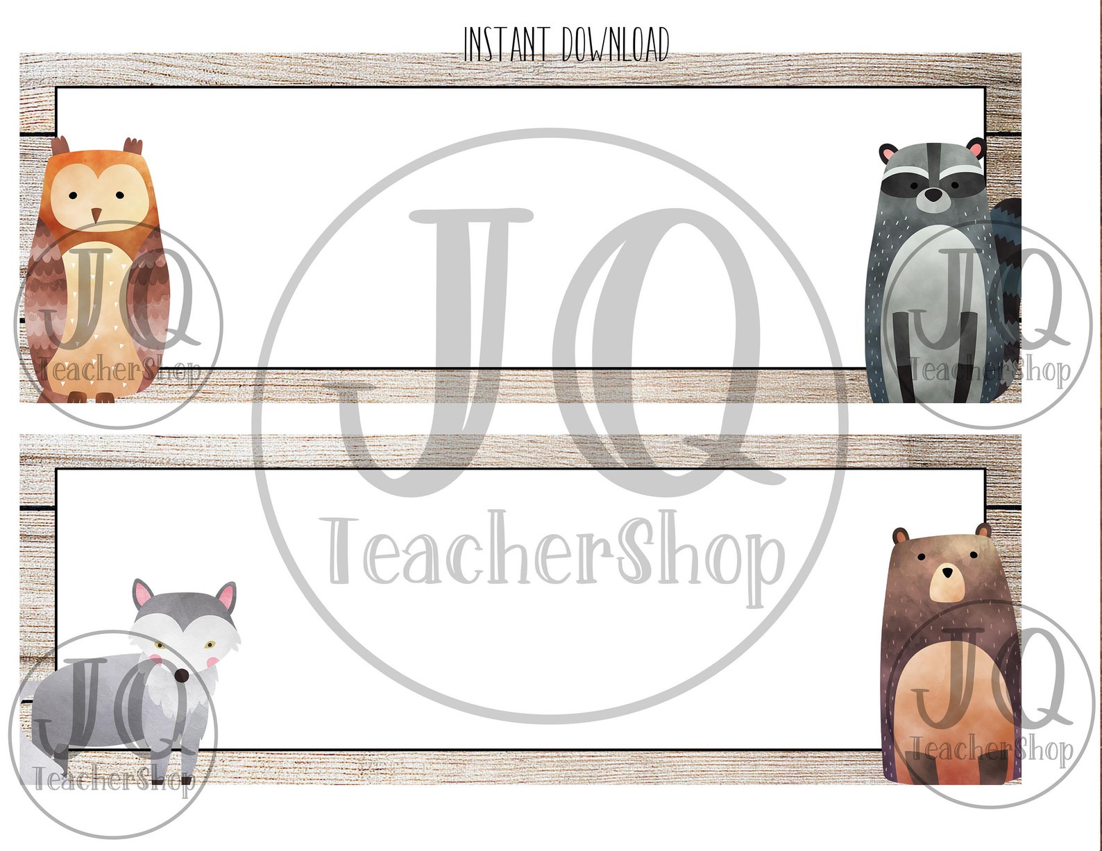 Printable Classroom Labels Woodland Animals Theme Classroom - Etsy Canada