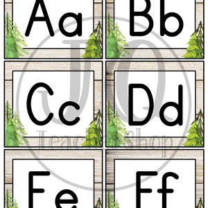 Instant Download, Alphabet Word Wall, Classroom Decor, Woodland ...