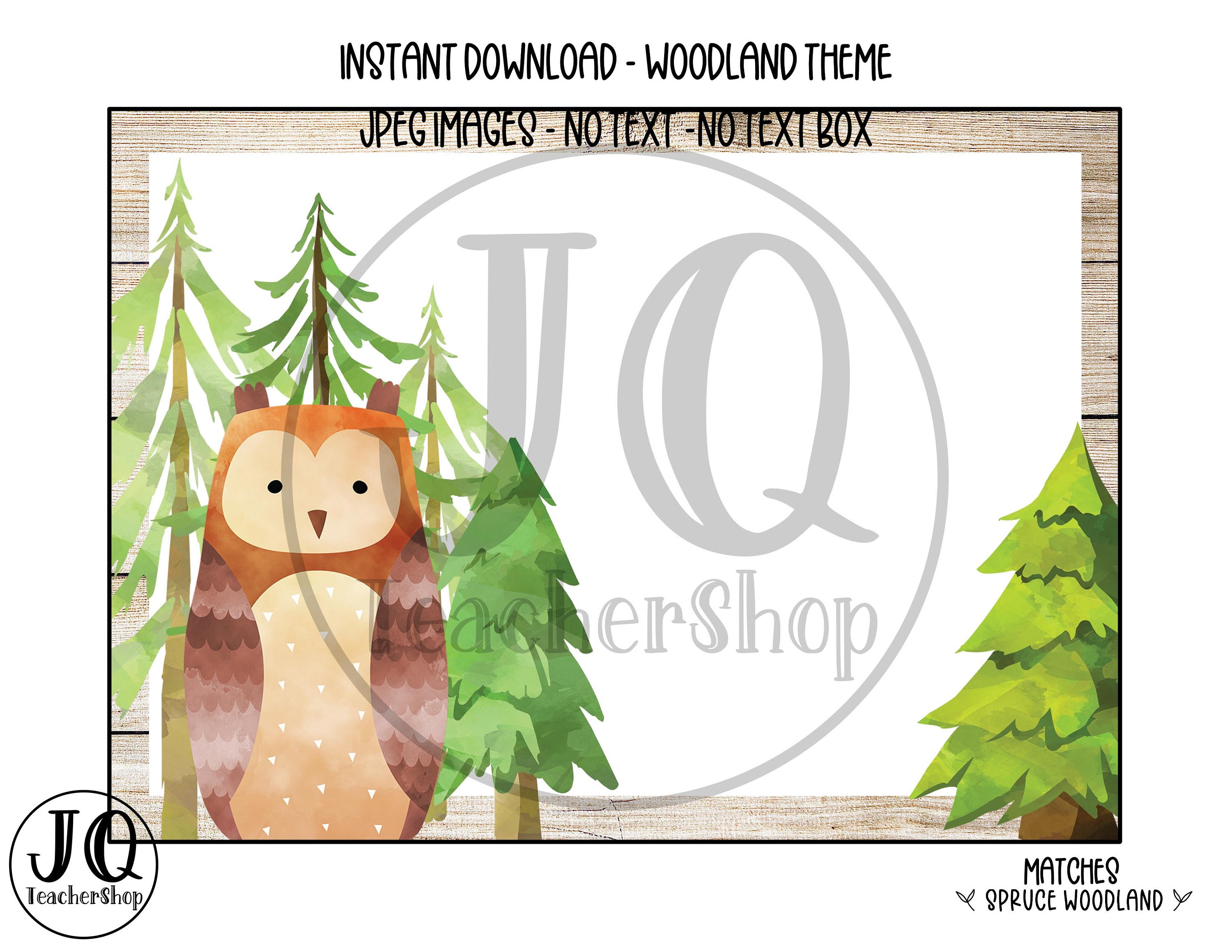 Woodland Classroom Labels: Blank Printable Signs (digital Download) - Etsy