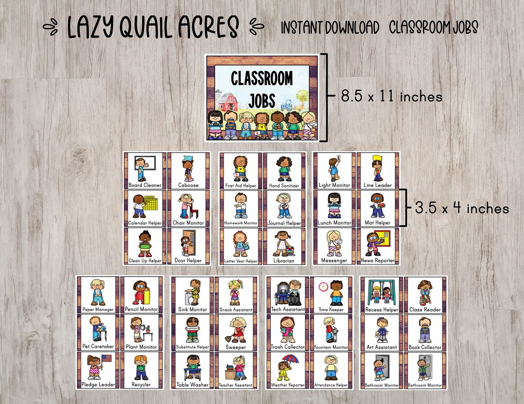 Printable Farm Theme Classroom Decor, Classroom Jobs, Farm Theme ...