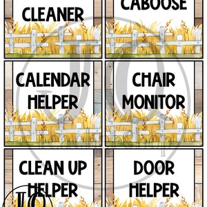 Printable Farm Theme Classroom Decor, Classroom Jobs, Farm Theme ...