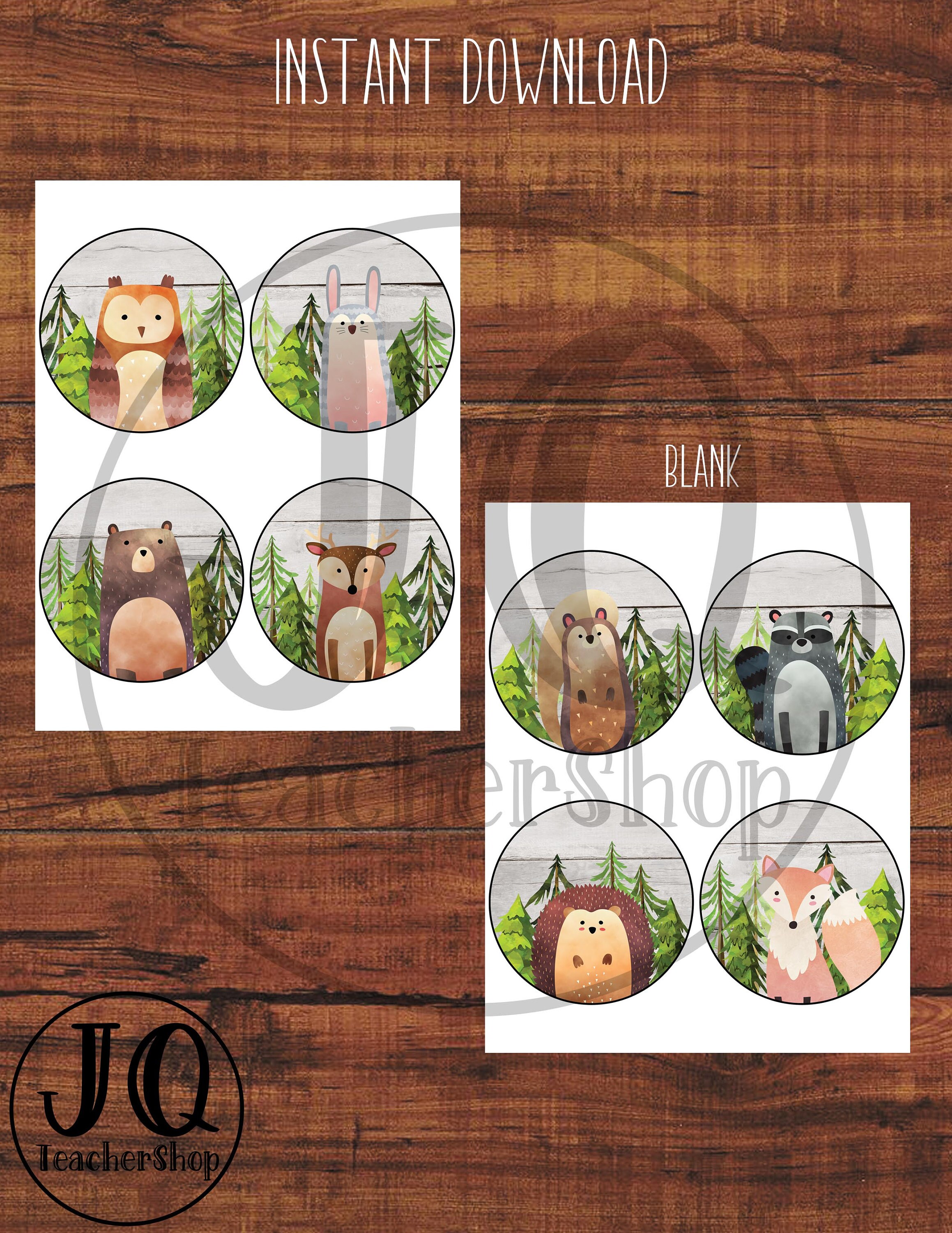 Printable Class Table Signs Animal Table Labels Blank Animal - Etsy