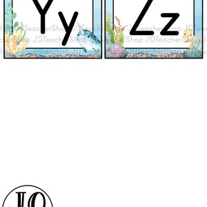 Instant Download, Alphabet Word Wall, Classroom Decor, Ocean Theme ...