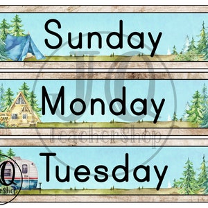 Printable, Classroom Calendar, Camp Theme Classroom, Camp Classroom ...