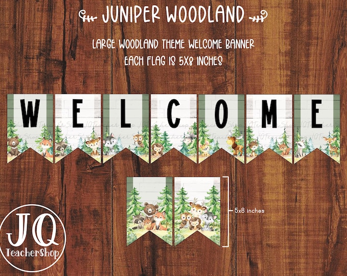Printable, Woodland Theme Alphabet Wall Posters, Classroom Decor ...