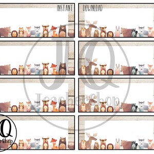 Printable Classroom Labels, Woodland Animals Theme Classroom, Desk Name ...