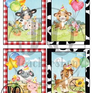 Printable, Farm Theme Birthday Display, Farm Theme Classroom Birthday ...
