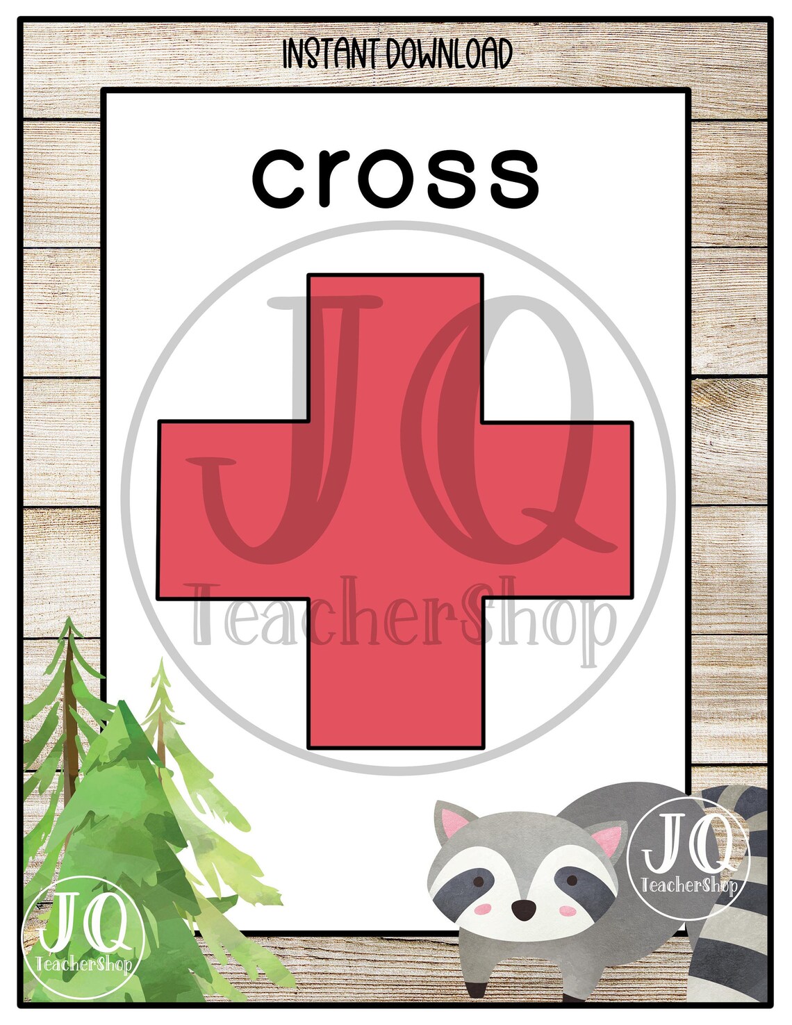 Printable 2d Shape Posters, Woodland Theme Classroom Decor, Full Page ...