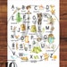 Printable Alphabet Poster Camping Theme Alphabet Homeschool | Etsy