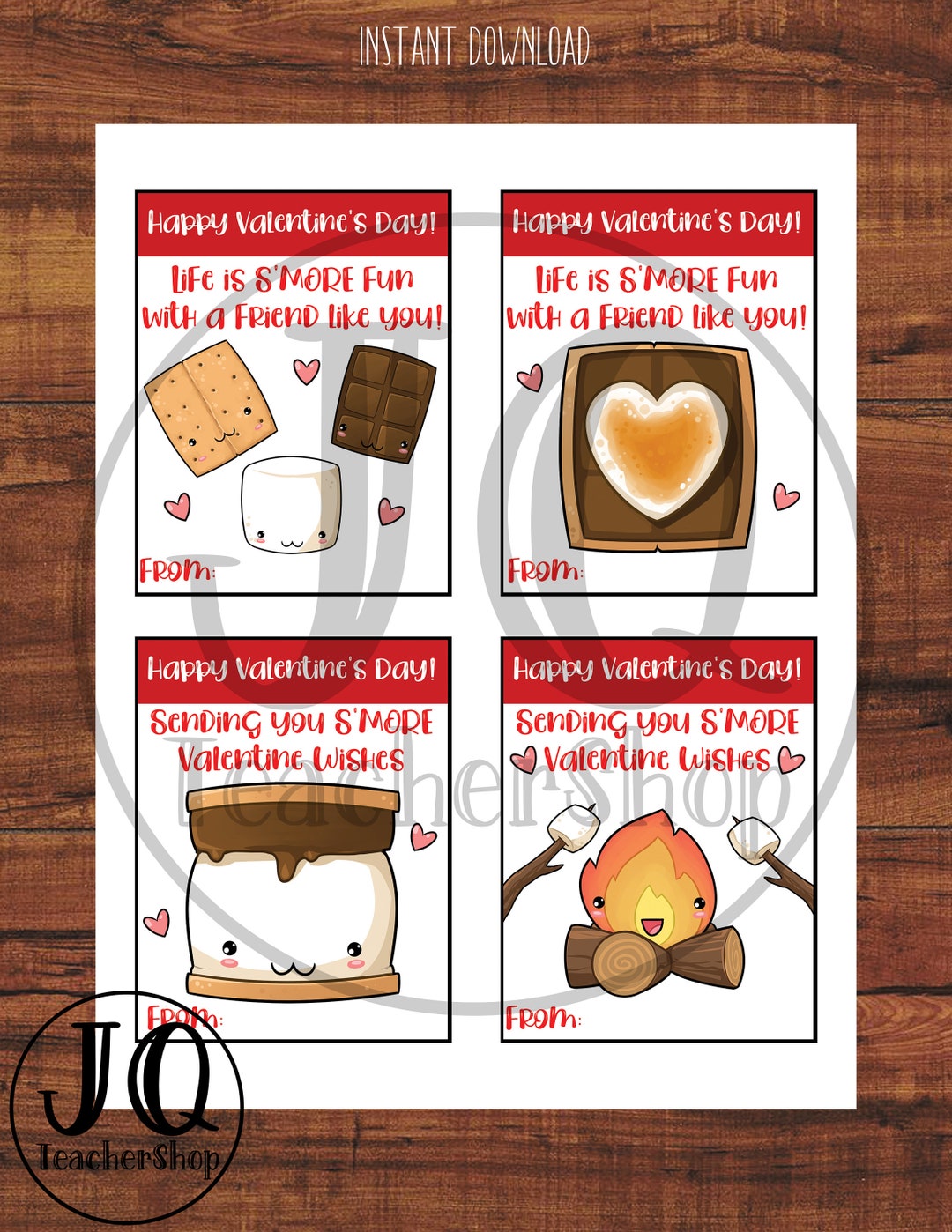 Printable Valentine's Day, Valentine's Day Card, Class Valentine's ...