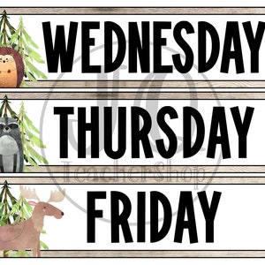 Printable Classroom Calendar, Woodland Theme Classroom Wall Calendar ...