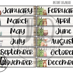 Printable Woodland Class Birthday Display Woodland Theme - Etsy